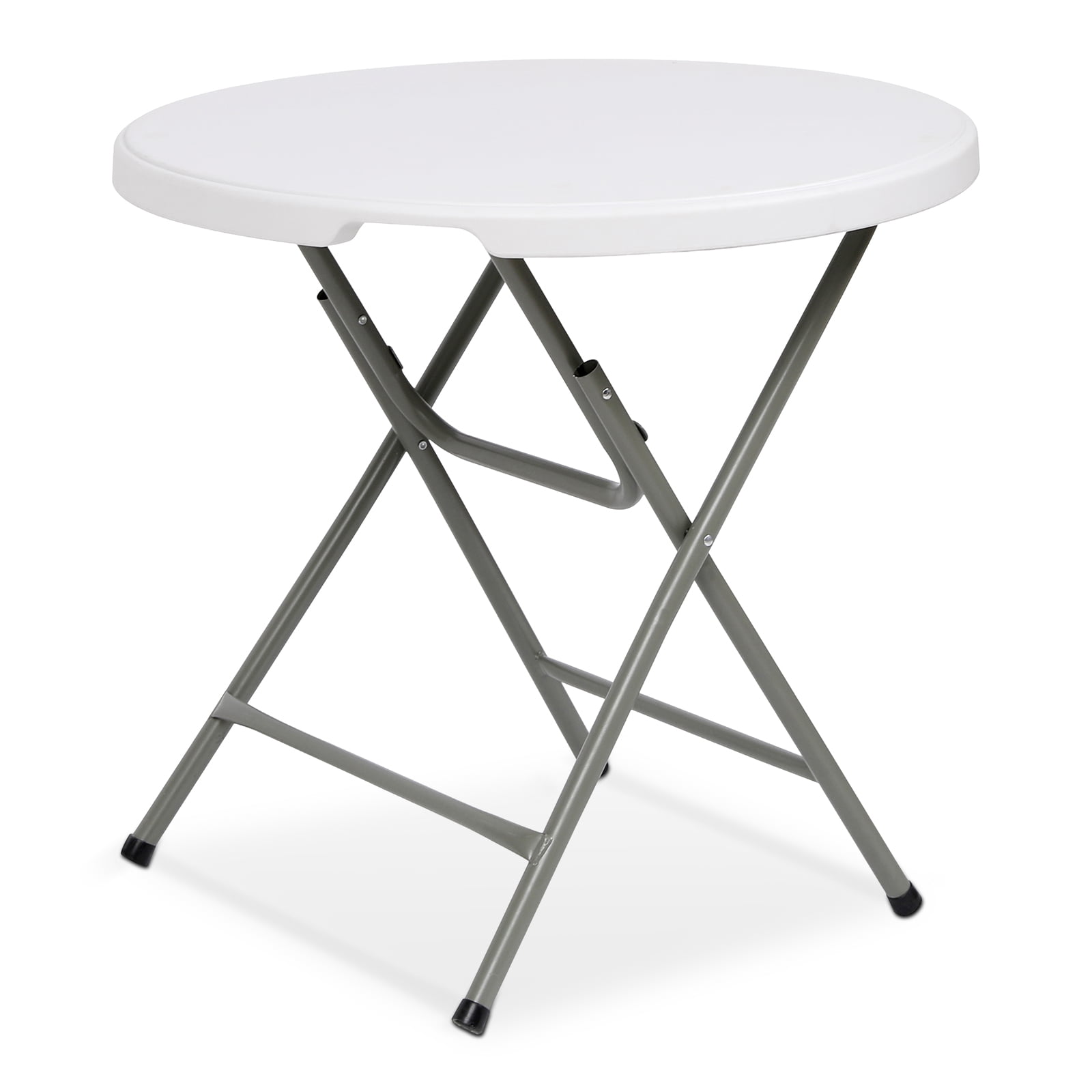 TBKLEY 32" Round Folding Table Portable Indoor Outdoor Plastic Dining ...