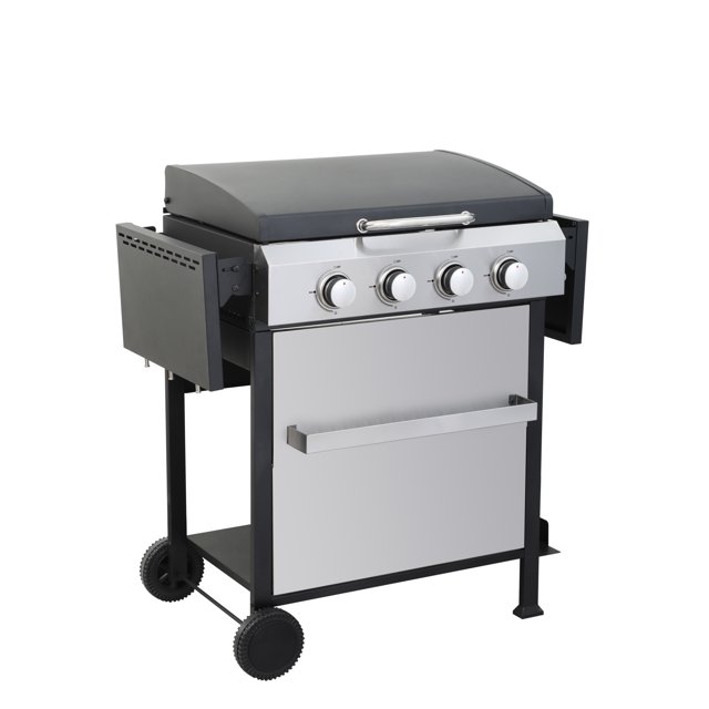 TBKLEY 4-Burner Propane Gas BBQ Grill, 49200BTU Output With Wire Enamel ...