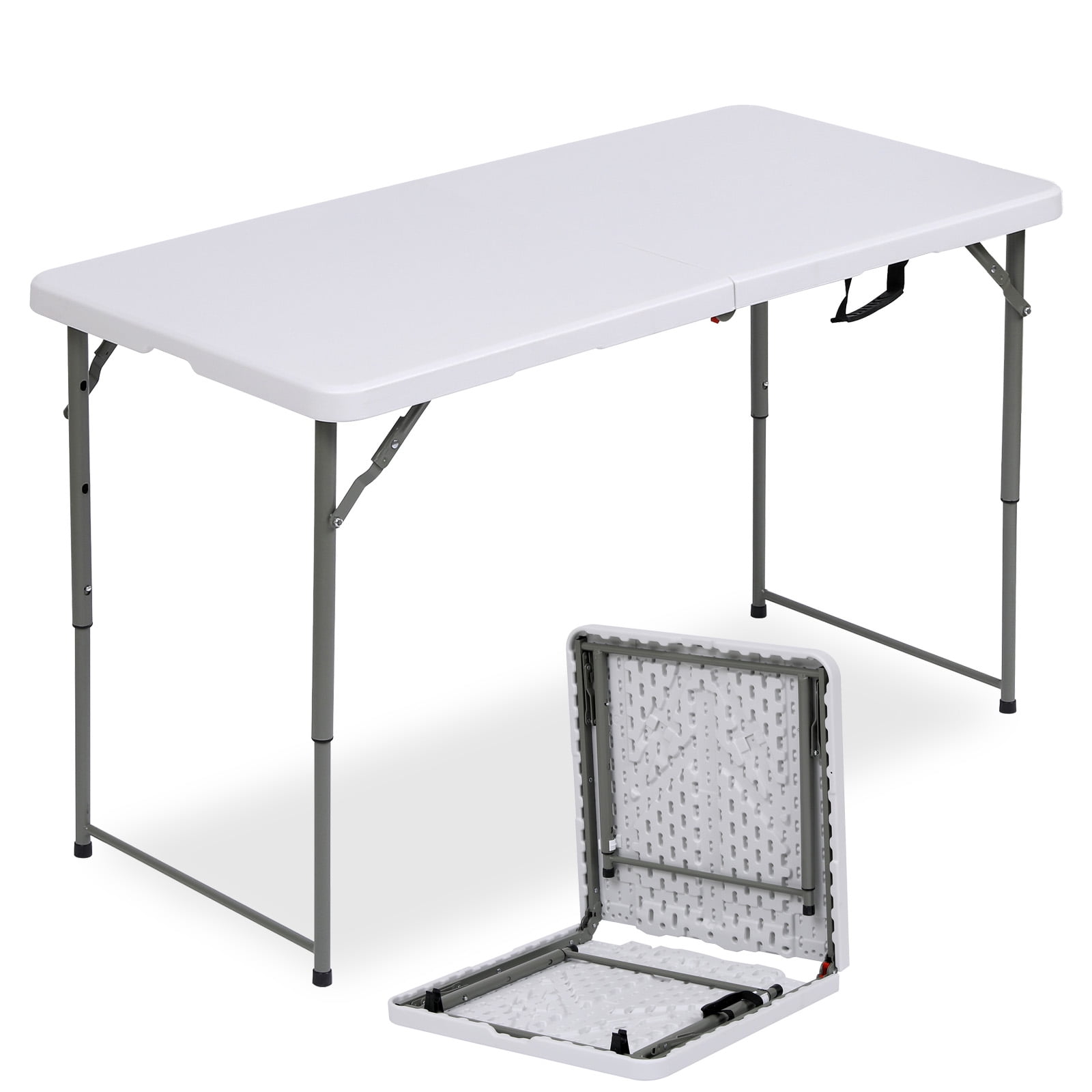 TBKLEY 4ft Portable Plastic Folding Tables for Home Garden Office ...