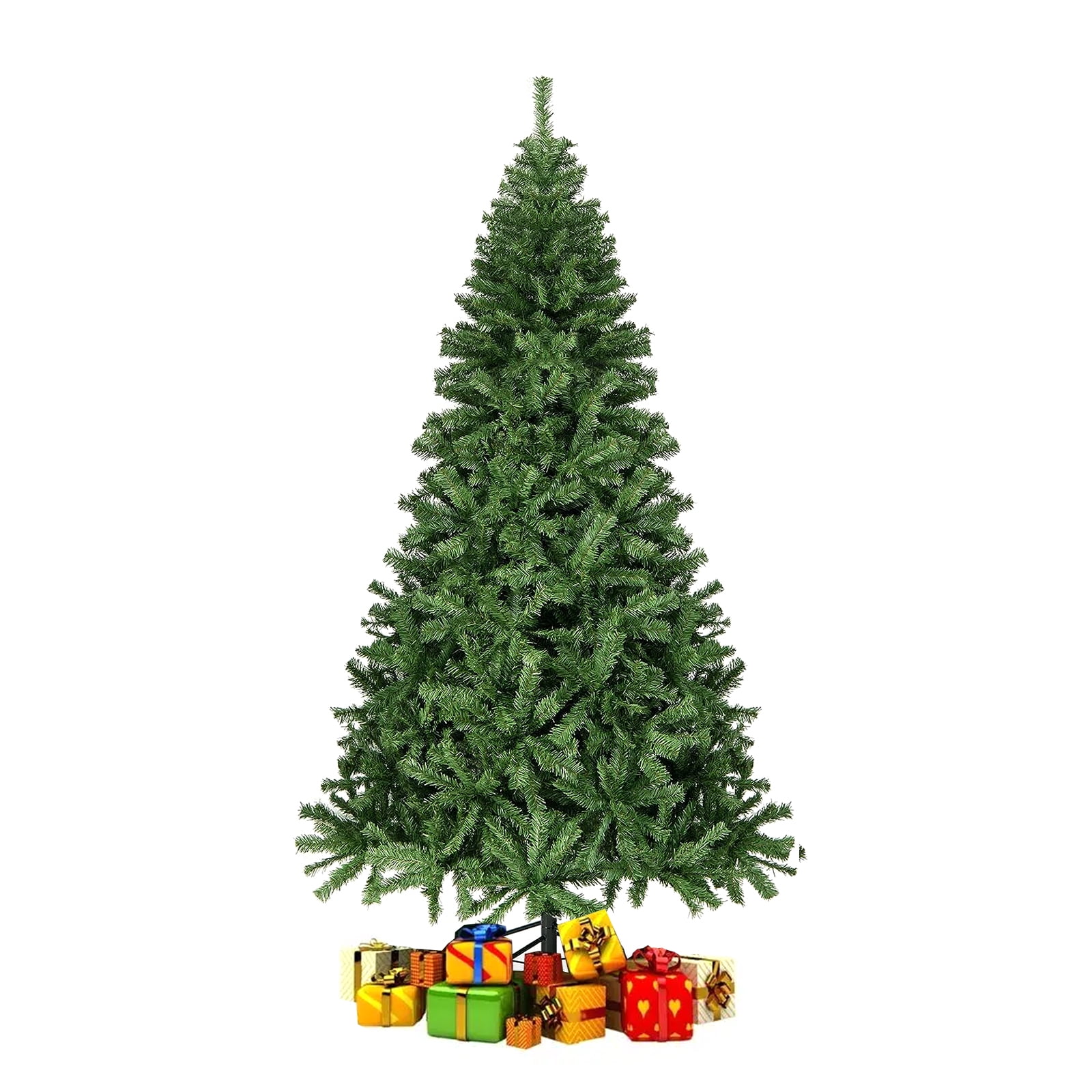 SUGIFT 6ft Christmas Tree with 864 Branch Tips, Hinged Artificial Xmas ...