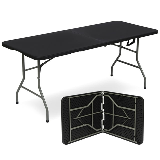 TBKLEY 6ft Foldable Portable Plastic Table for Home, Office, Outdoor ...