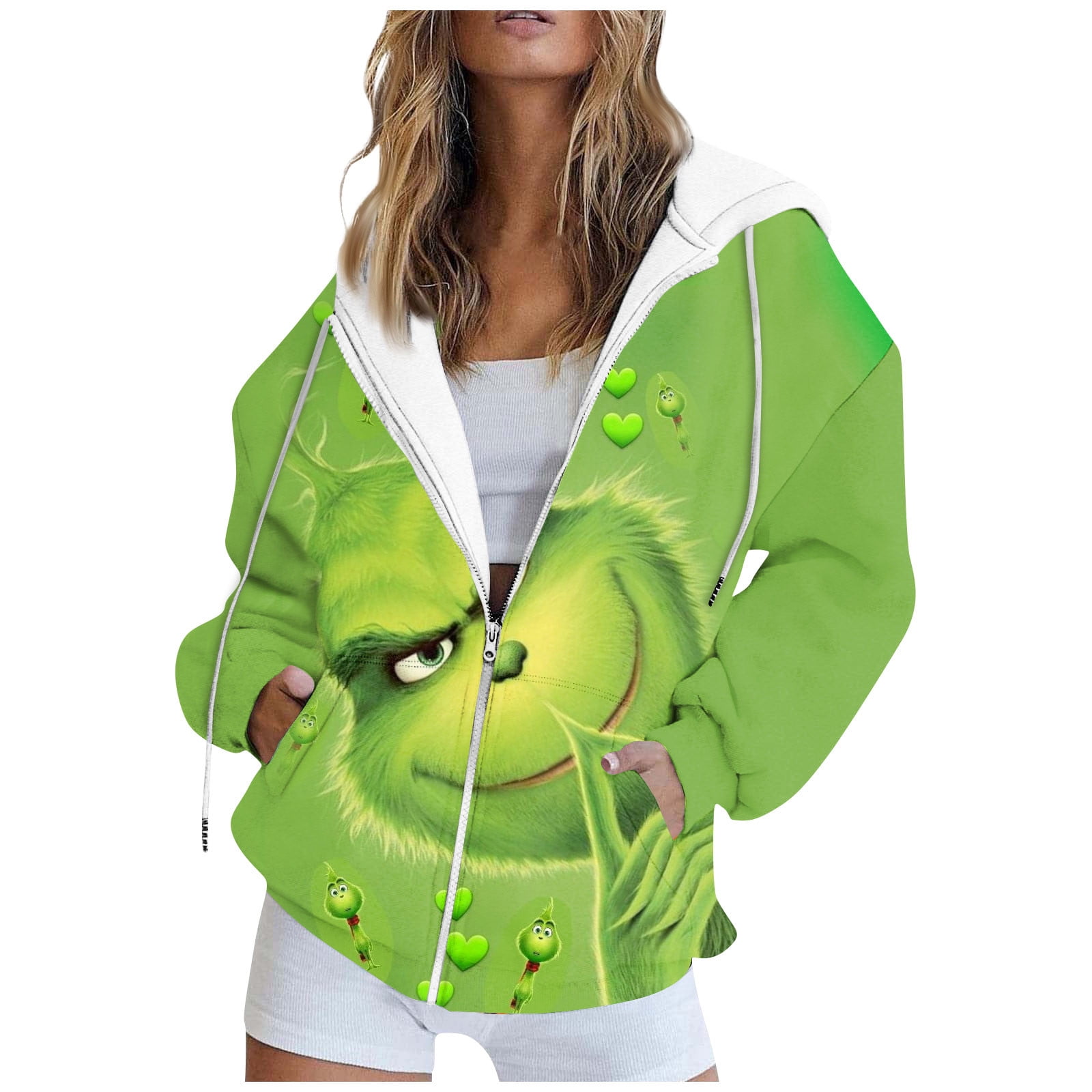 Tbkomh Grinchgrinch Christmas Matchinggrinch Costumegrinch Sweatshirtunisex Zipper Sweater