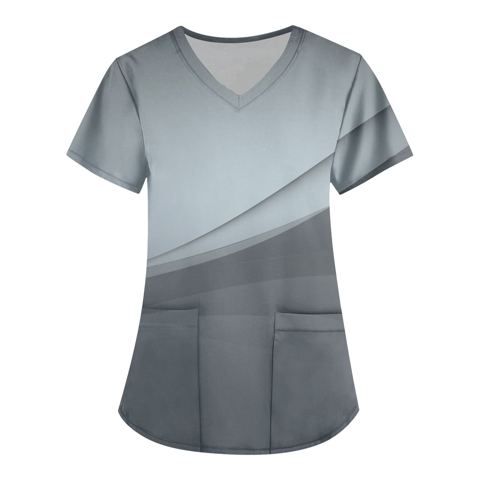 TBKOMH Scrubs for Women Fashion Scrub Tops Women Casual Short Sleeve V ...