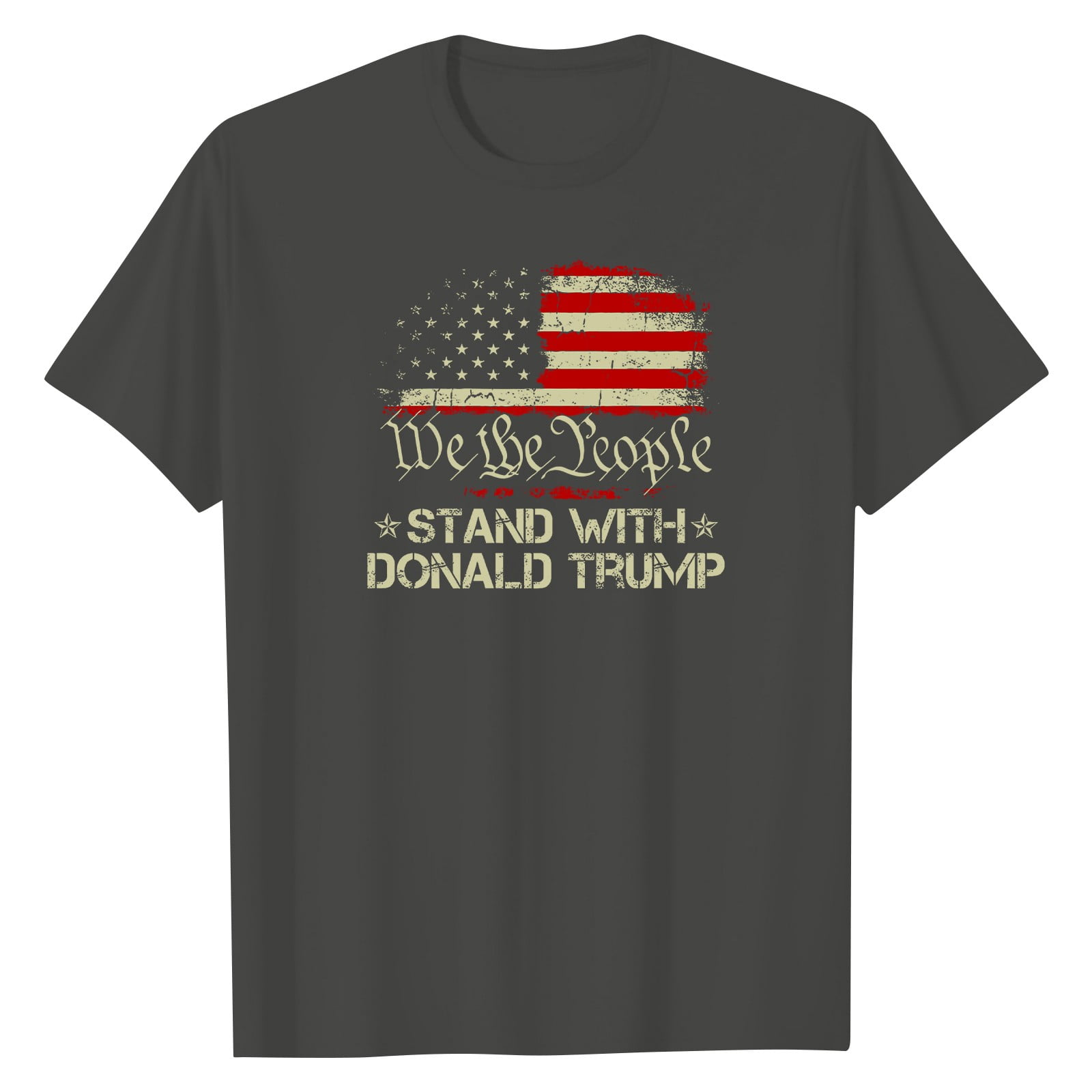 TBKOMH Trump Merchandise,Trump Shirt,Women's Casual Round Neck Printed ...