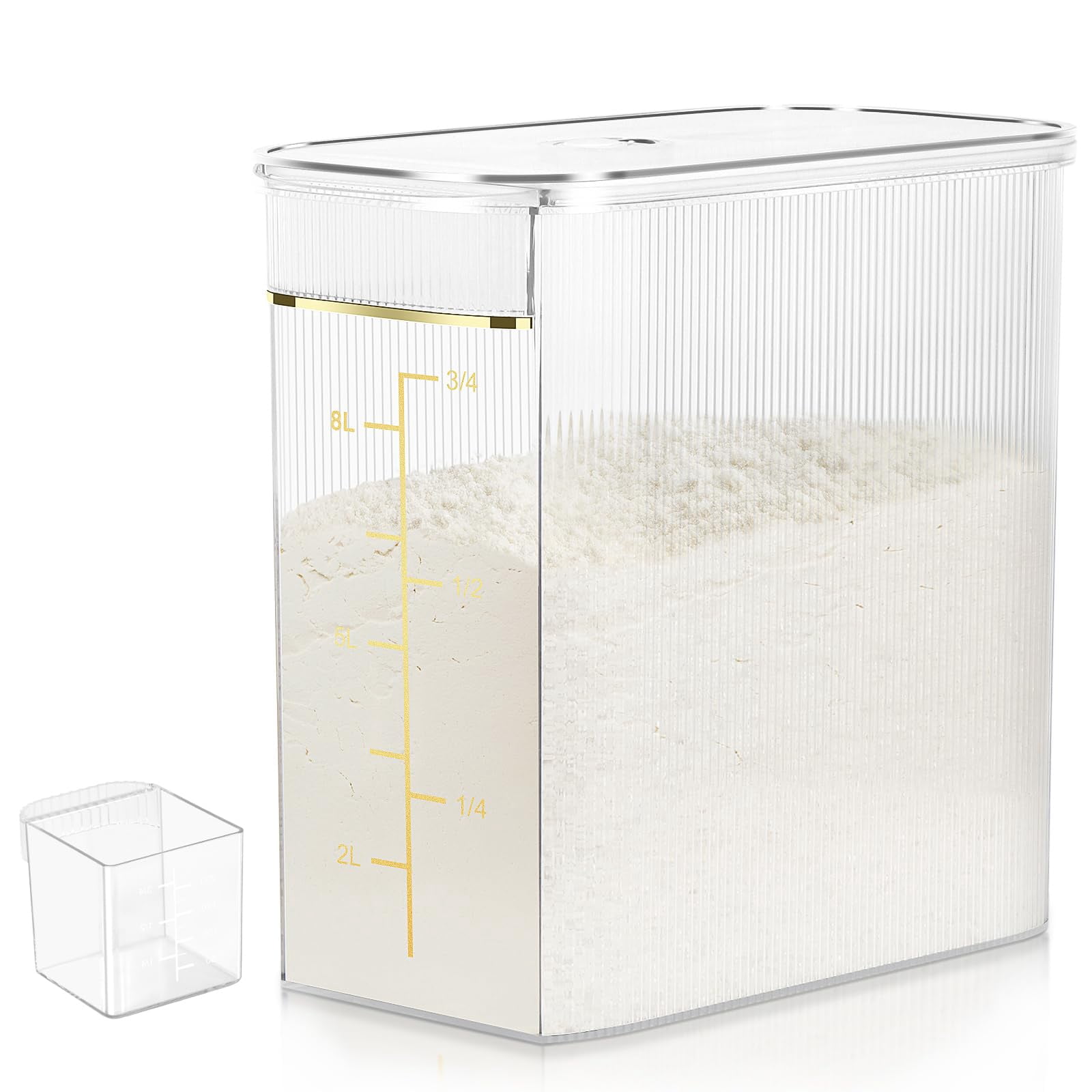 TBMAXS Rice Storage Container 15-20 Lbs, Tall & Narrow Storage ...