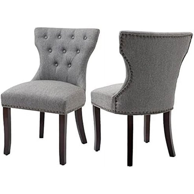 TBODSYP Fabric Dining Chairs Tufted Dining Room Chairs Upholstered ...