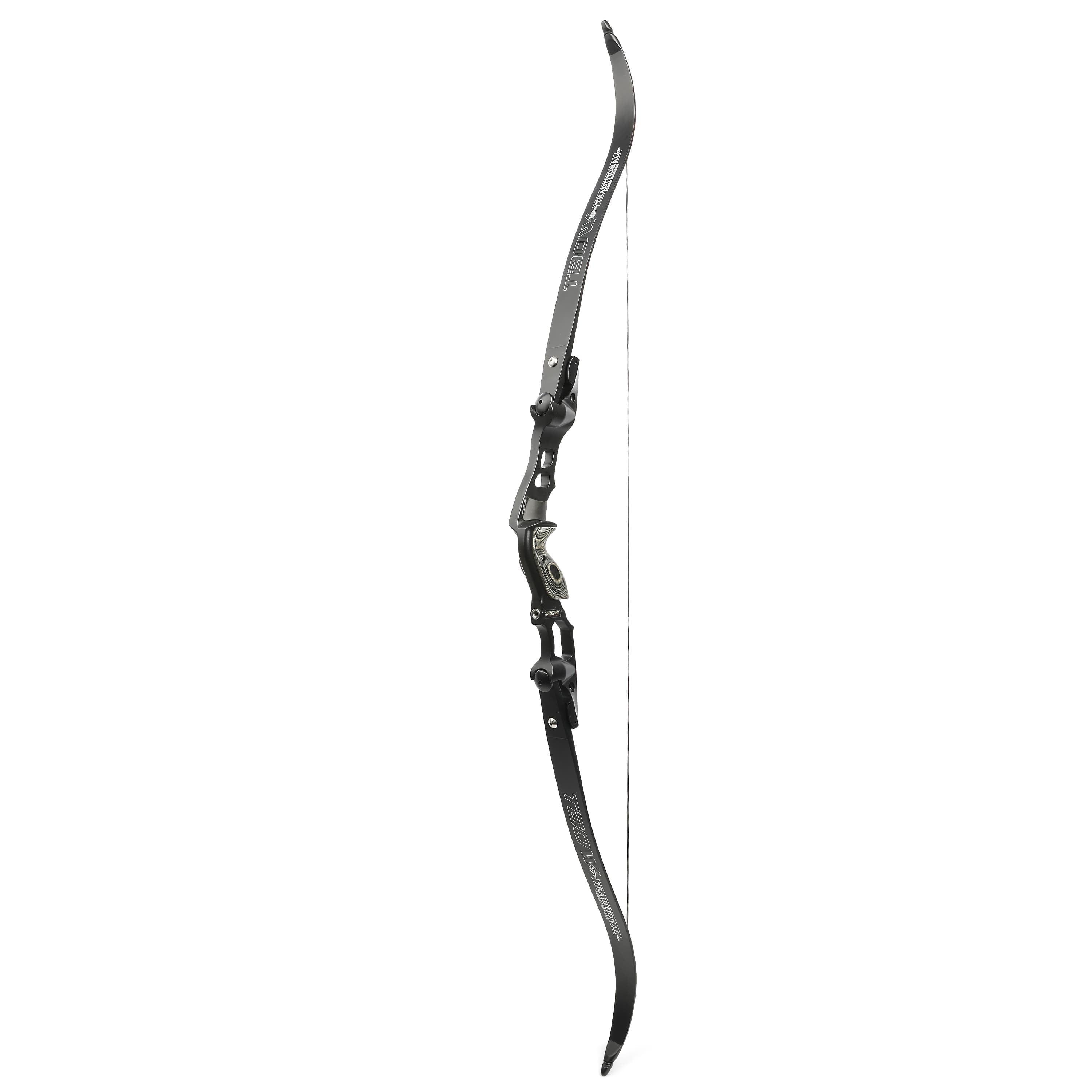 TBOW 62" ILF Traditional Hunting Recurve Bow, Right Hand, 25-60 lbs at ...