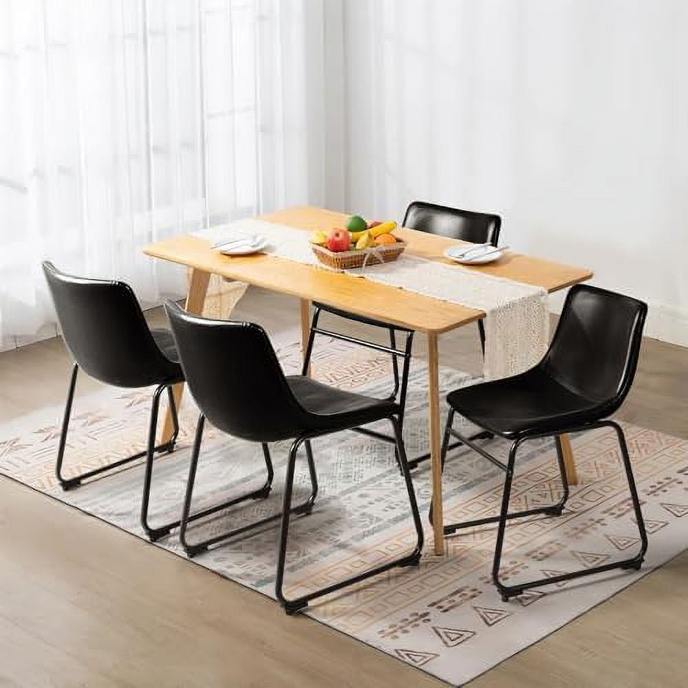 TBQXFDU 30 inch PU Faux Leather Counter Height Stools Set of 4 with ...