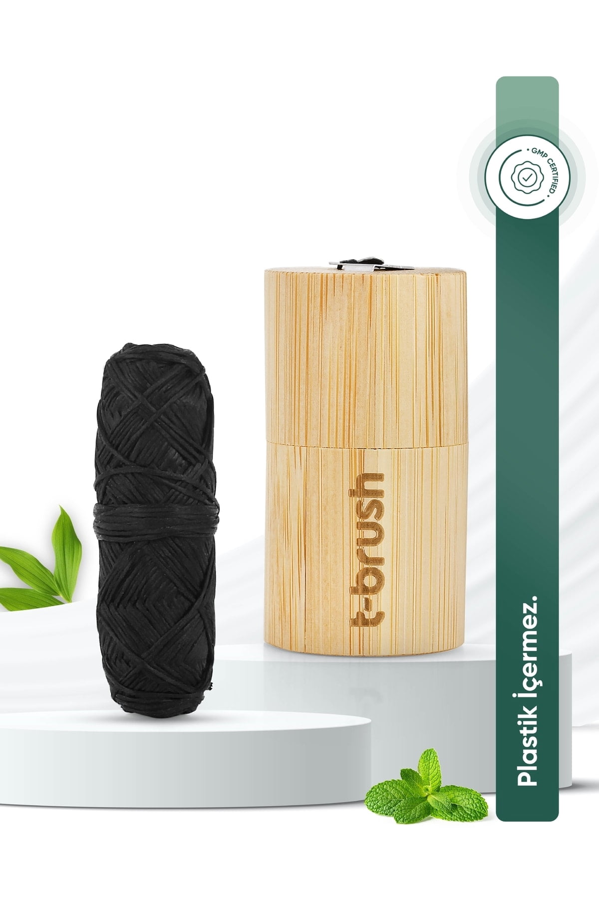 TBRUSH Bamboo Box Activated Charcoal Natural Dental Floss - 30m ...