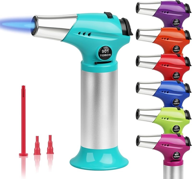 TBTEEK Butane Torch, Kitchen Torch Cooking Torch with Safety Lock ...