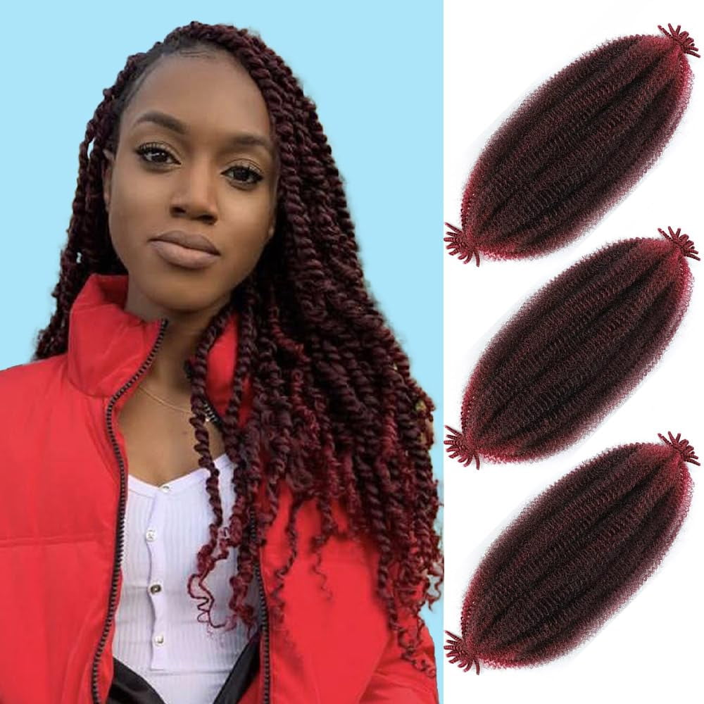 TBUG Afro Twist Hair Pre Separated Springy Twist Hair Pre stretched ...