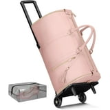 TBVBVYU Rolling Garment Bag for Travel, Convertible Carry On PU Leather ...