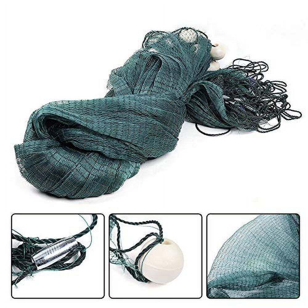 TBVECHI 6.5x33FT Fishing Drag Net, 0.8" Mesh Green Drag Net for Fishing ...