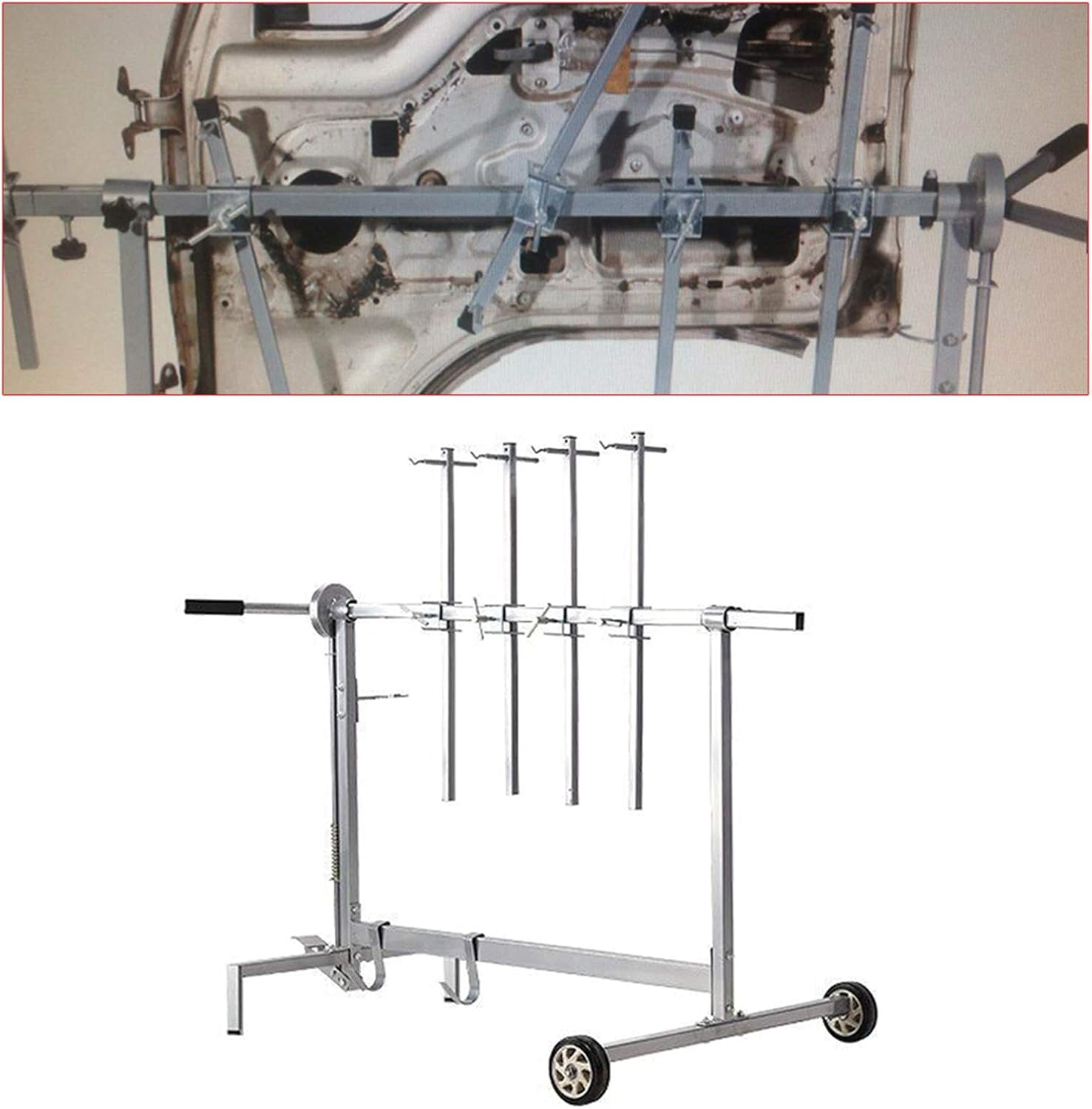 TBVECHI Auto Body Paint Stand Rack, Auto Body Parts Painting Rack Hood ...