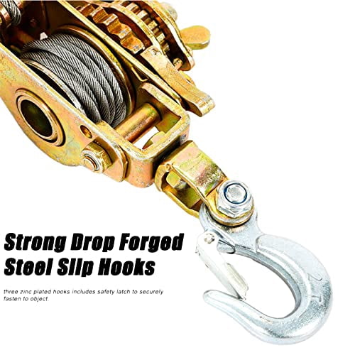 TBVECHI Heavy Duty 2 Ton Hand Lever Puller Tightener Come Along Cable ...