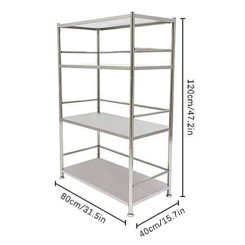 TBVECHI Heavy Duty Stainless Steel Shelving Adjustable Shelf Storage ...