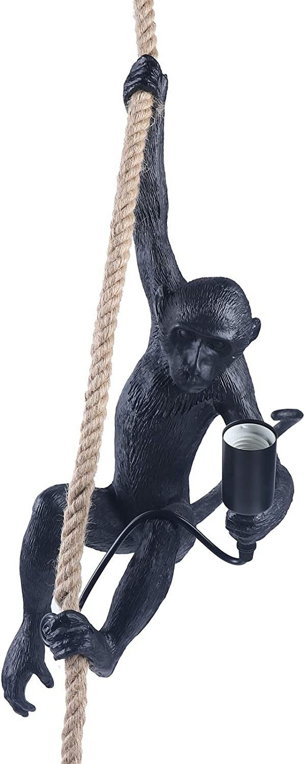 TBVECHI Monkey Pendant Light Fixture with Hemp Rope - Creative Monkey ...