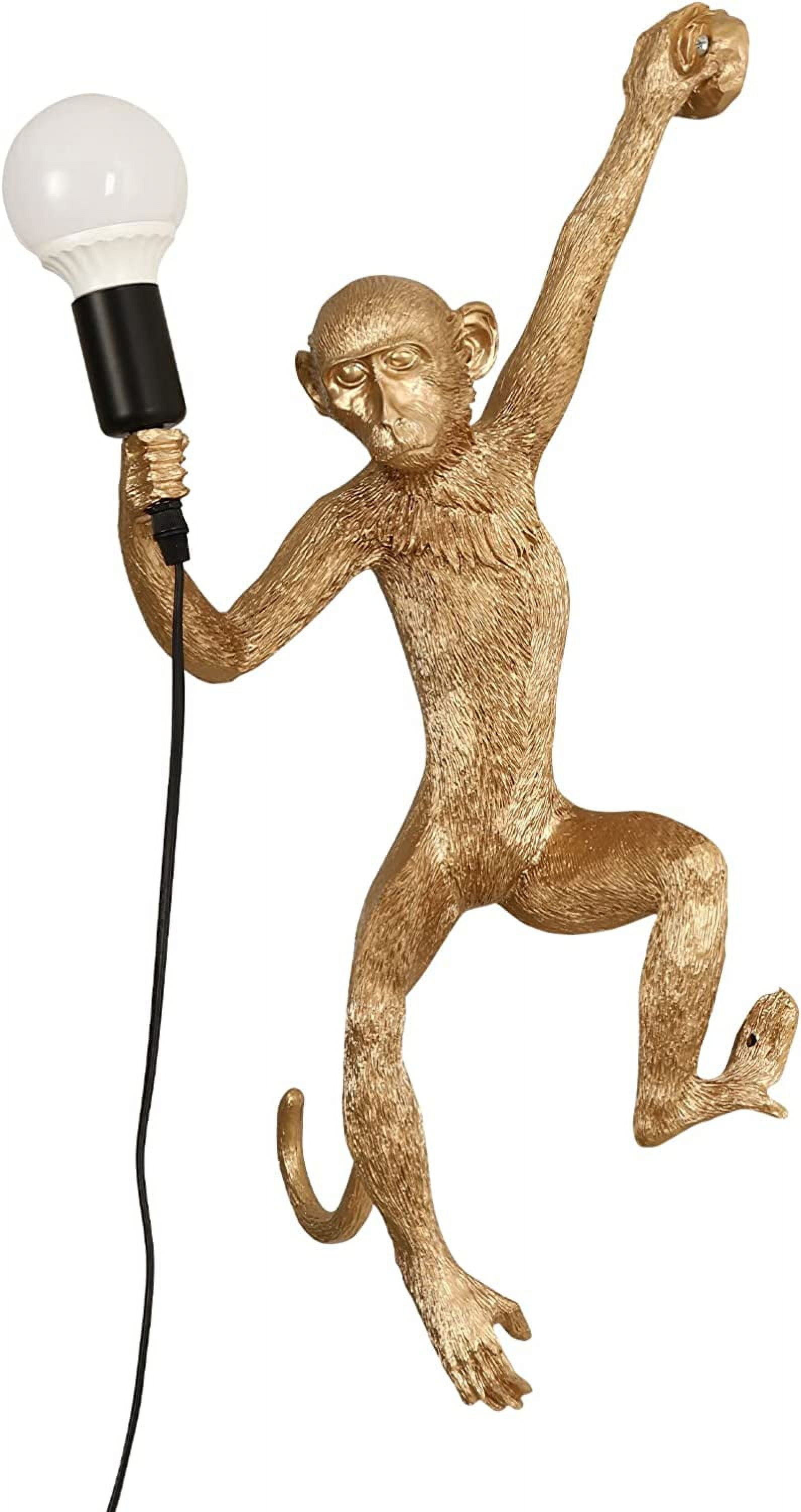 TBVECHI Monkey Wall Lamp Vintage Resin Monkey Light Resin Art Wall ...