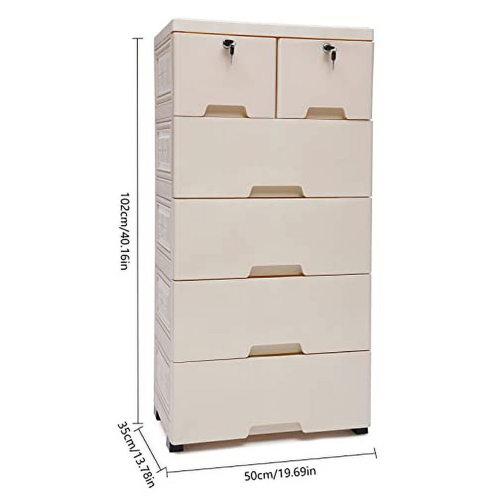 TBVECHI Storage Cabinet with 6 Drawers, 5-Layer Closet Drawers Heavy ...