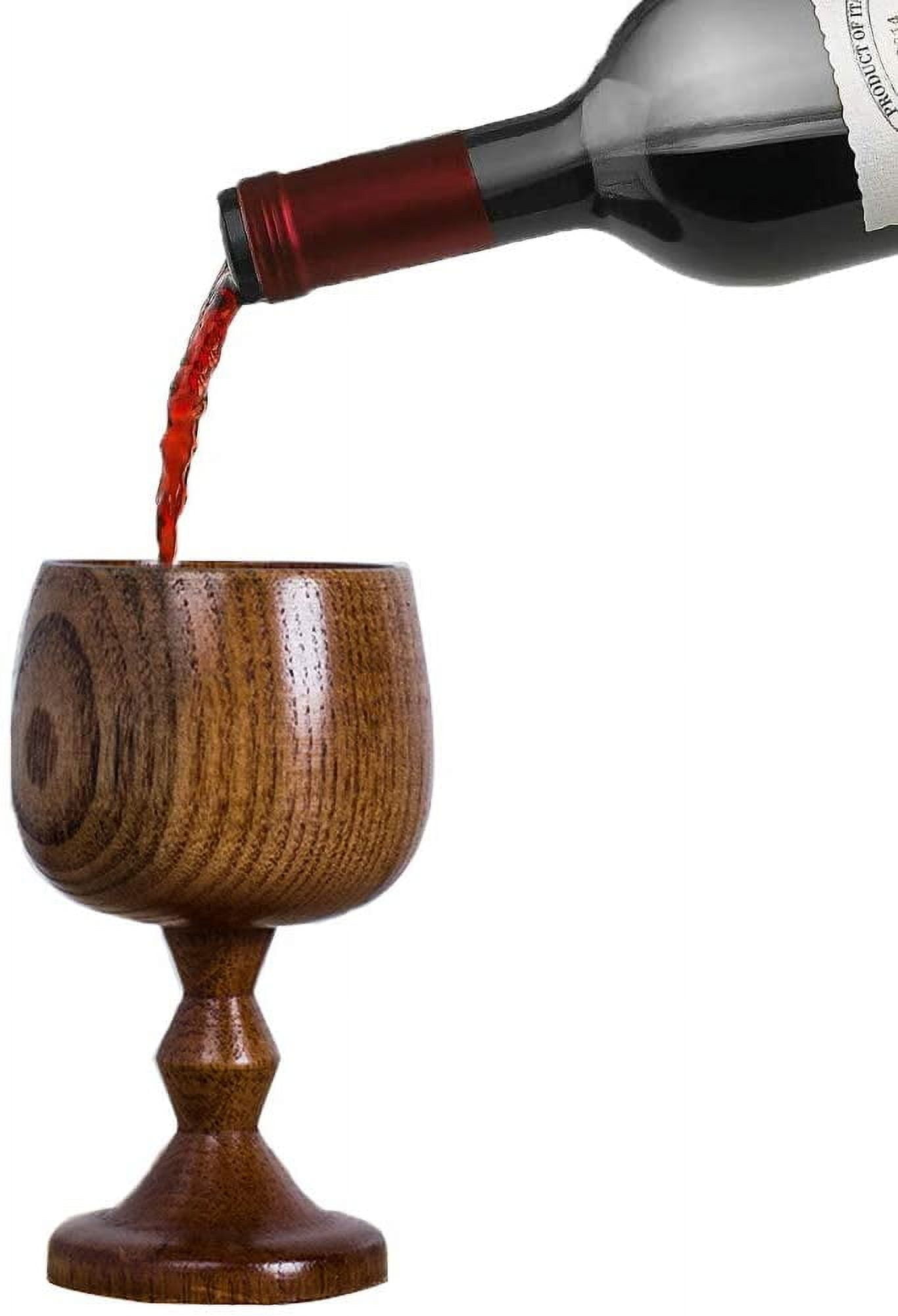 TBWHL Hand-made Jujube Wooden Wine Goblet Drinking Cup 5oz (150ml ...