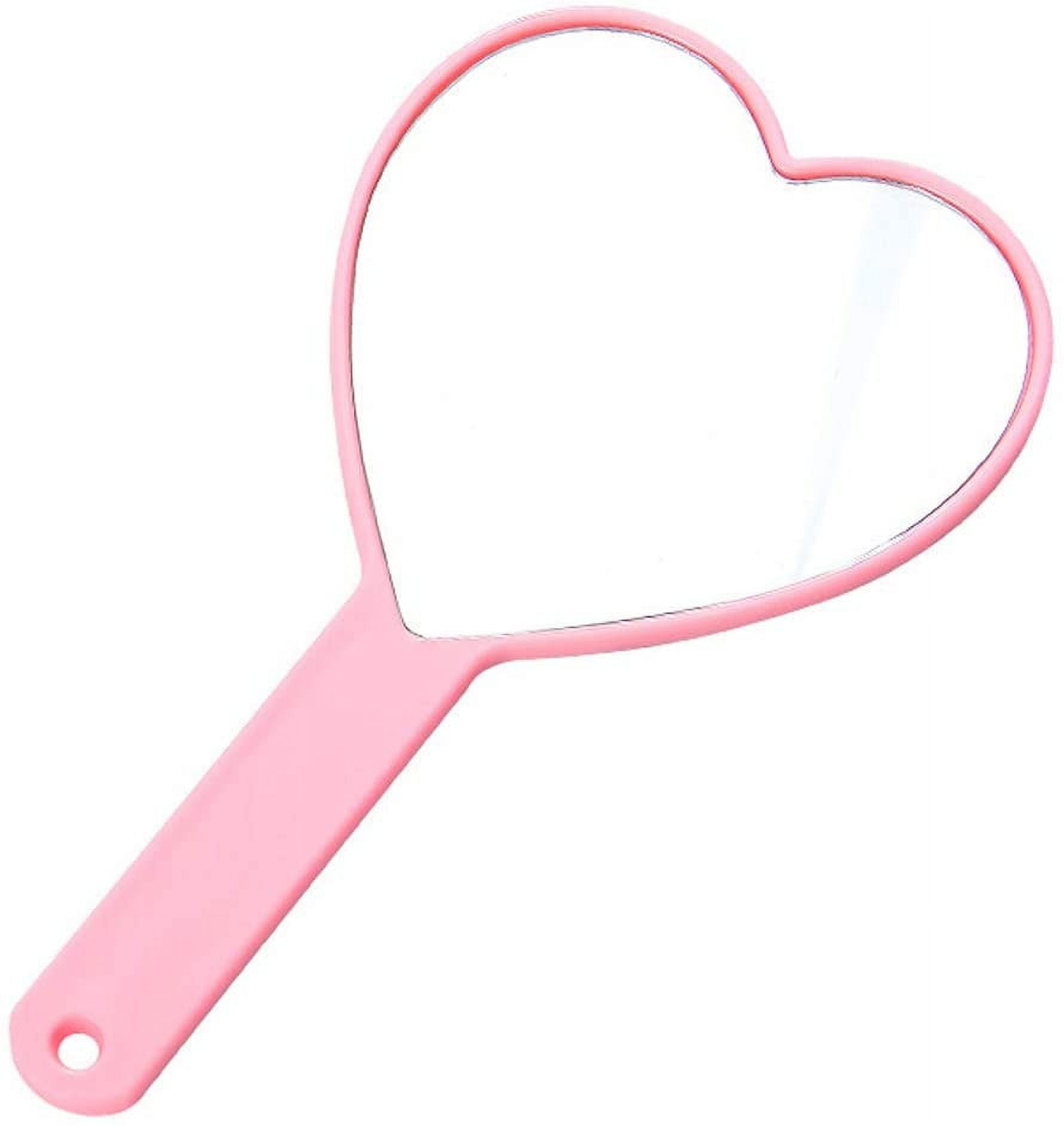 TBWHL Heart-Shaped Travel Handheld Mirror Portable Personal Cosmetic ...
