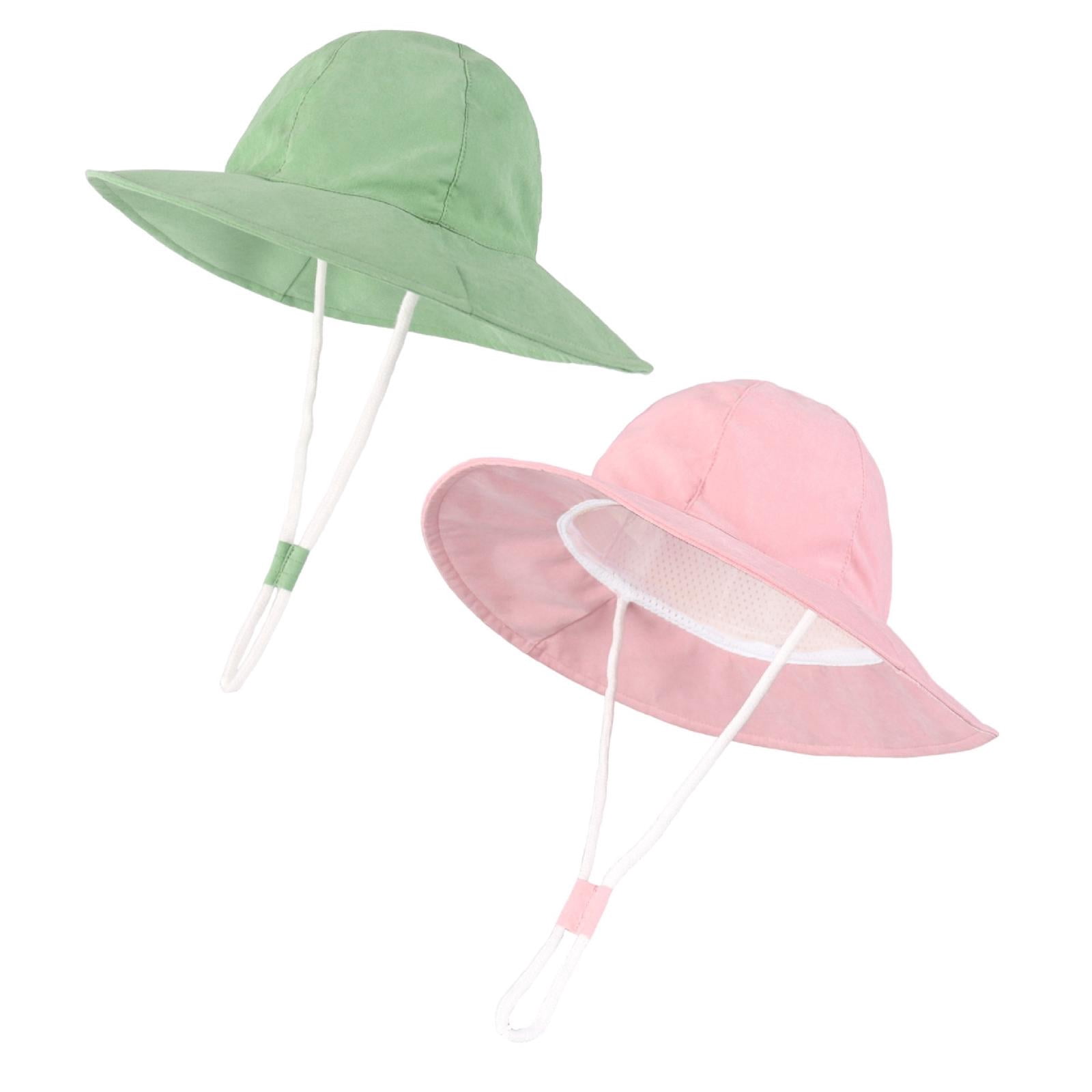 TBWNWG 2Pack Bucket Hat Baby,Baby Girl Sun Hat with UPF 50+ Outdoor ...
