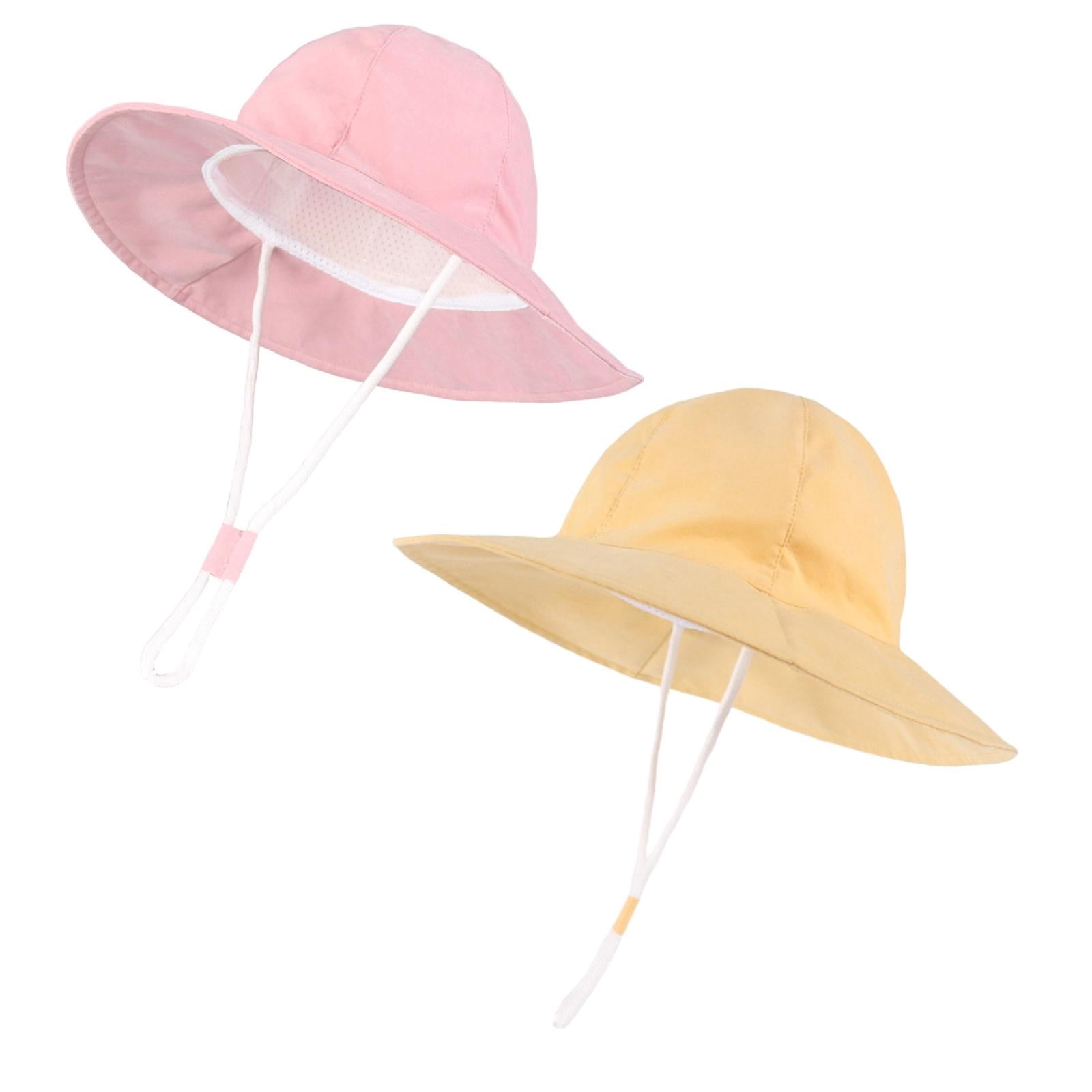 TBWNWG 2Pack Kid Sun Hat,Baby Girl Sun Hat with UPF 50+ Outdoor ...