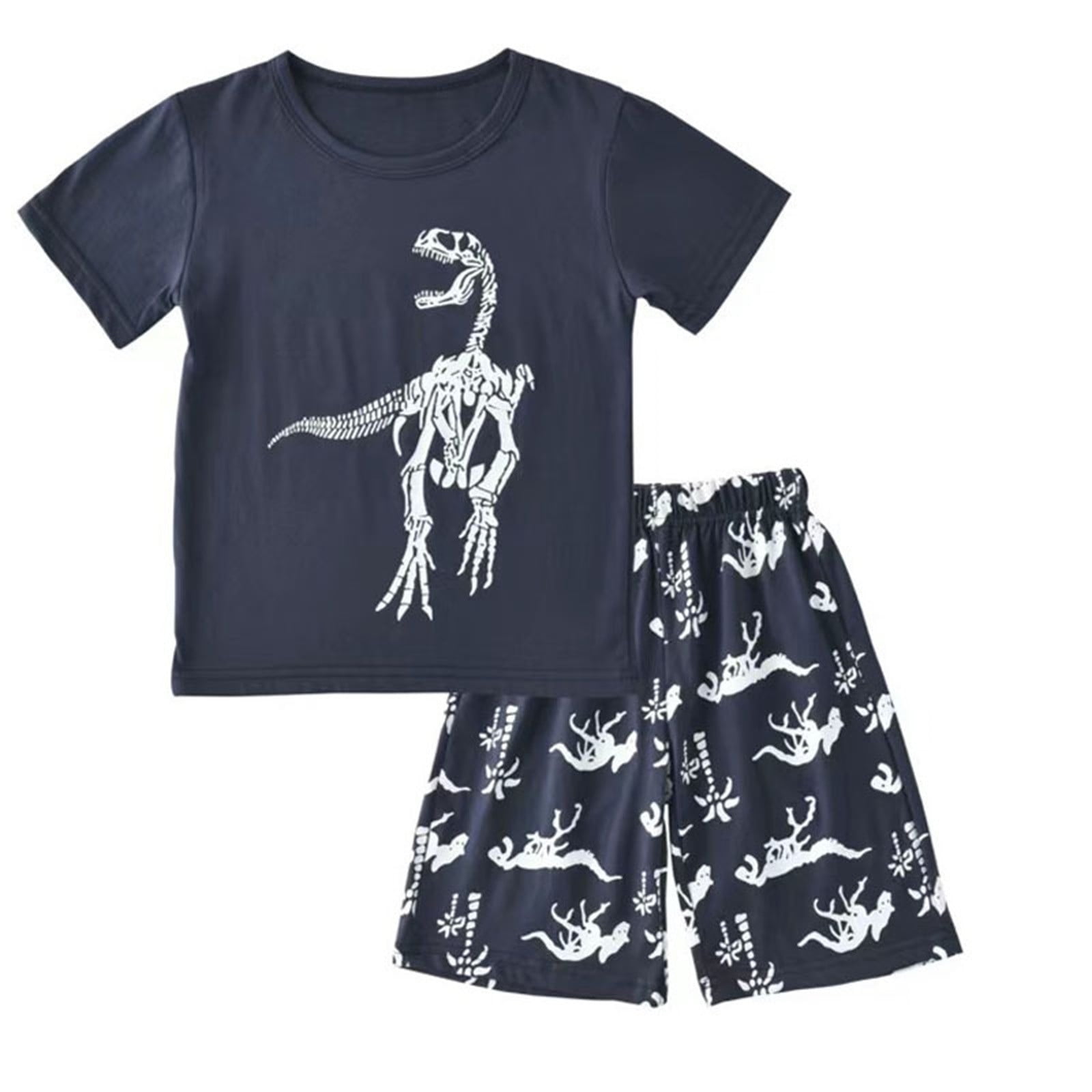 TBWNWG Big Boys Pajamas,Toddler Kids Baby Boys Cartoon Dinosaur Tops ...