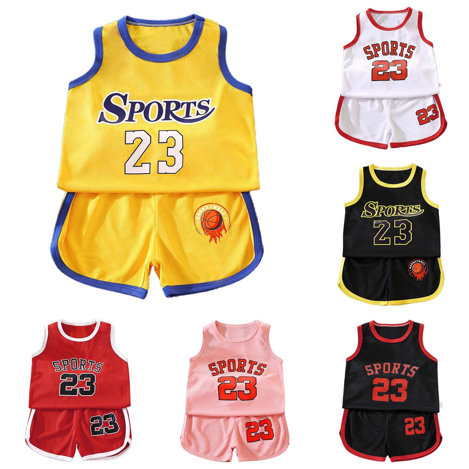 TBWNWG Boys Outfits&Set Kids Summer Basketball Set Lightweight ...