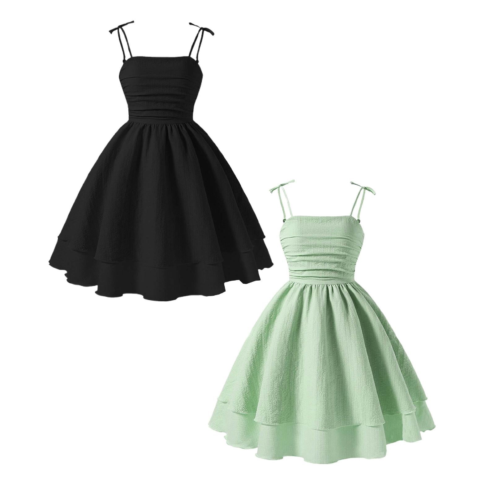 TBWNWG Dress for Sleeveless Strappy Casual Elastic Comfortable Outdoor ...