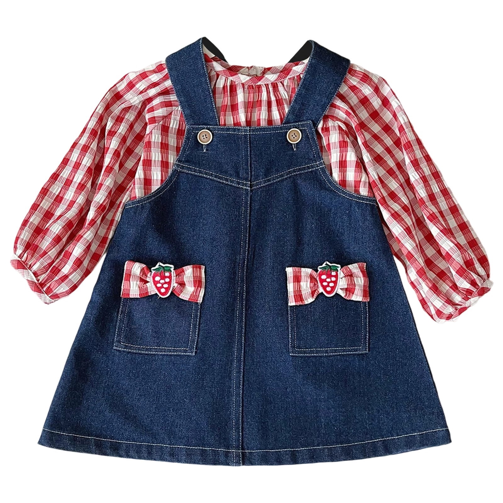 TBWNWG Girls Outfits for Girls Denim Dress Stylish Toddler Casual Set ...