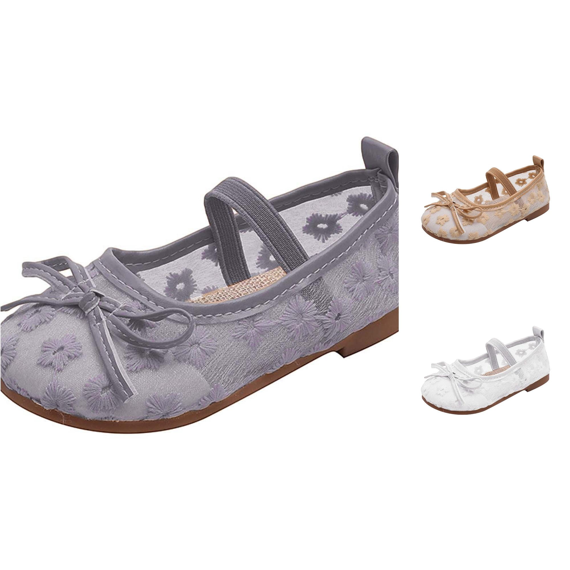 TBWNWG Girls Soft Sole Embroidered Breathable Sandals for Kids With ...