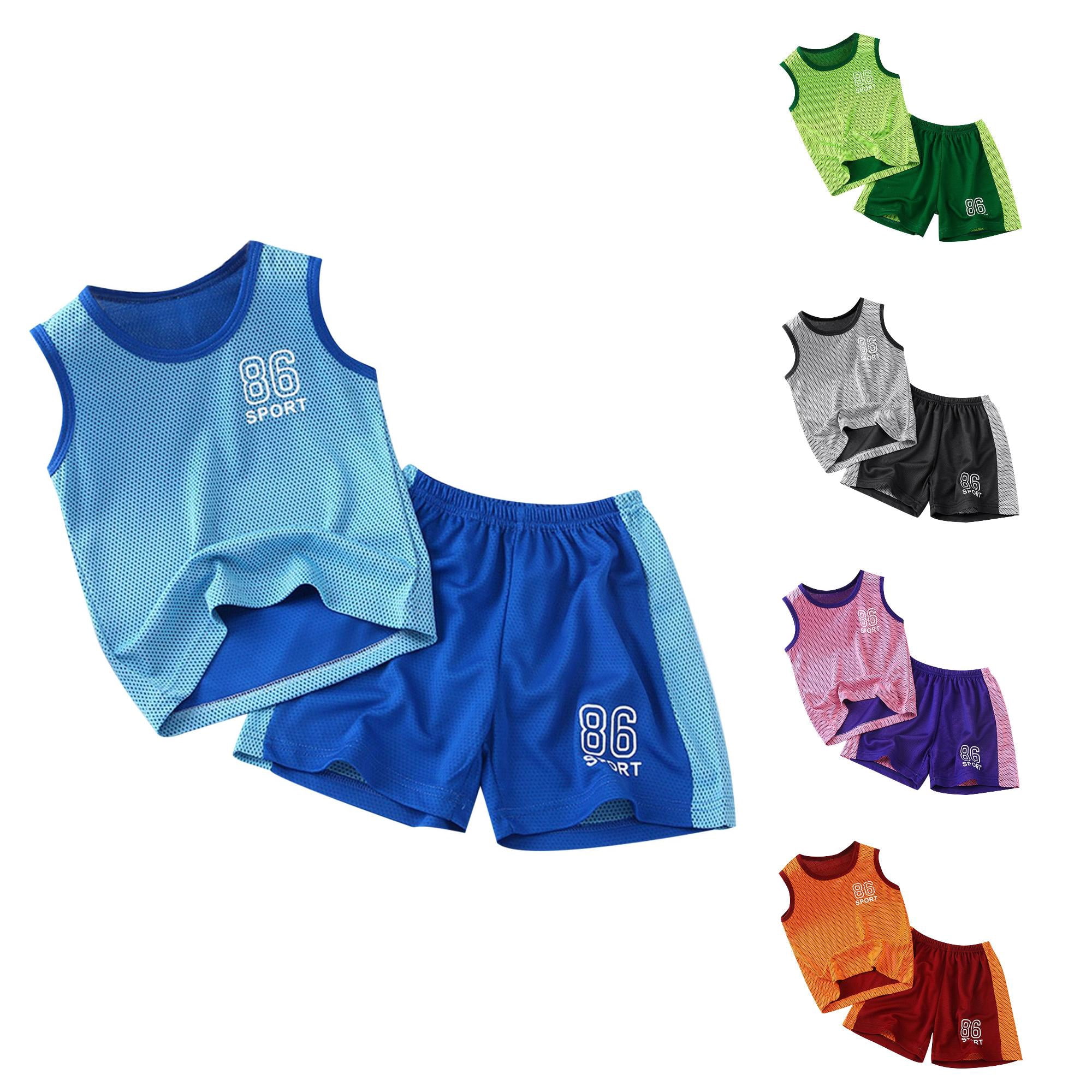 TBWNWG Product Category Boys Outfits&Set Boy's Short Sleeve Suit Summer ...
