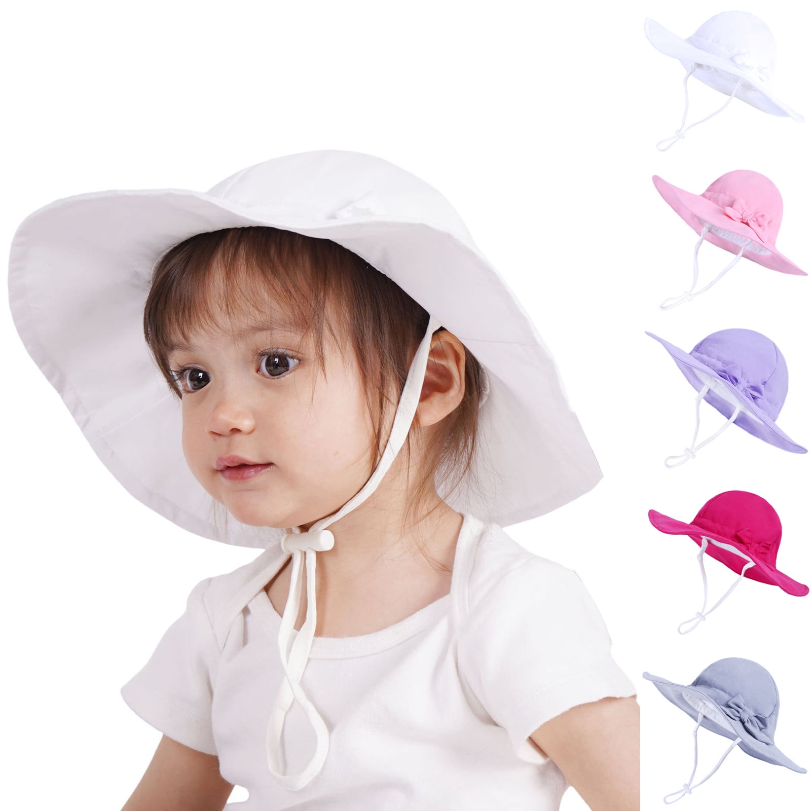 TBWNWG Toddler Beach Hat,Baby Girl Sun Hat with UPF 50+ Outdoor ...