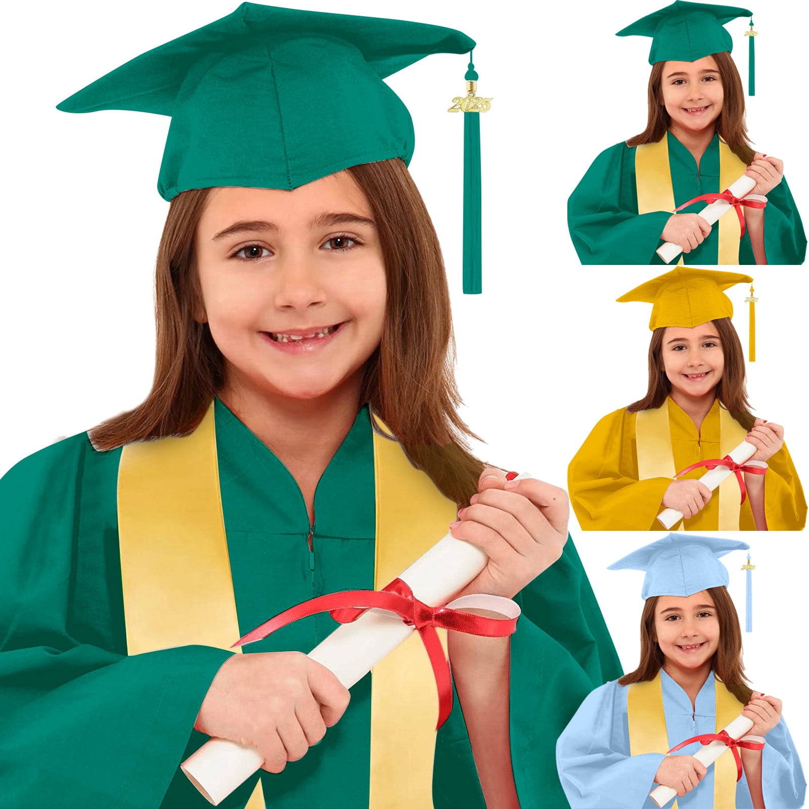 TBWNWG Unisex Cap and Gown 2025 with Tassel Sets for Preschool ...