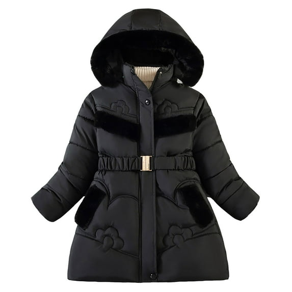 TBWNWG Unisex Kids Toddler Baby Hooded Padded Jacket Cute Patchwork ...
