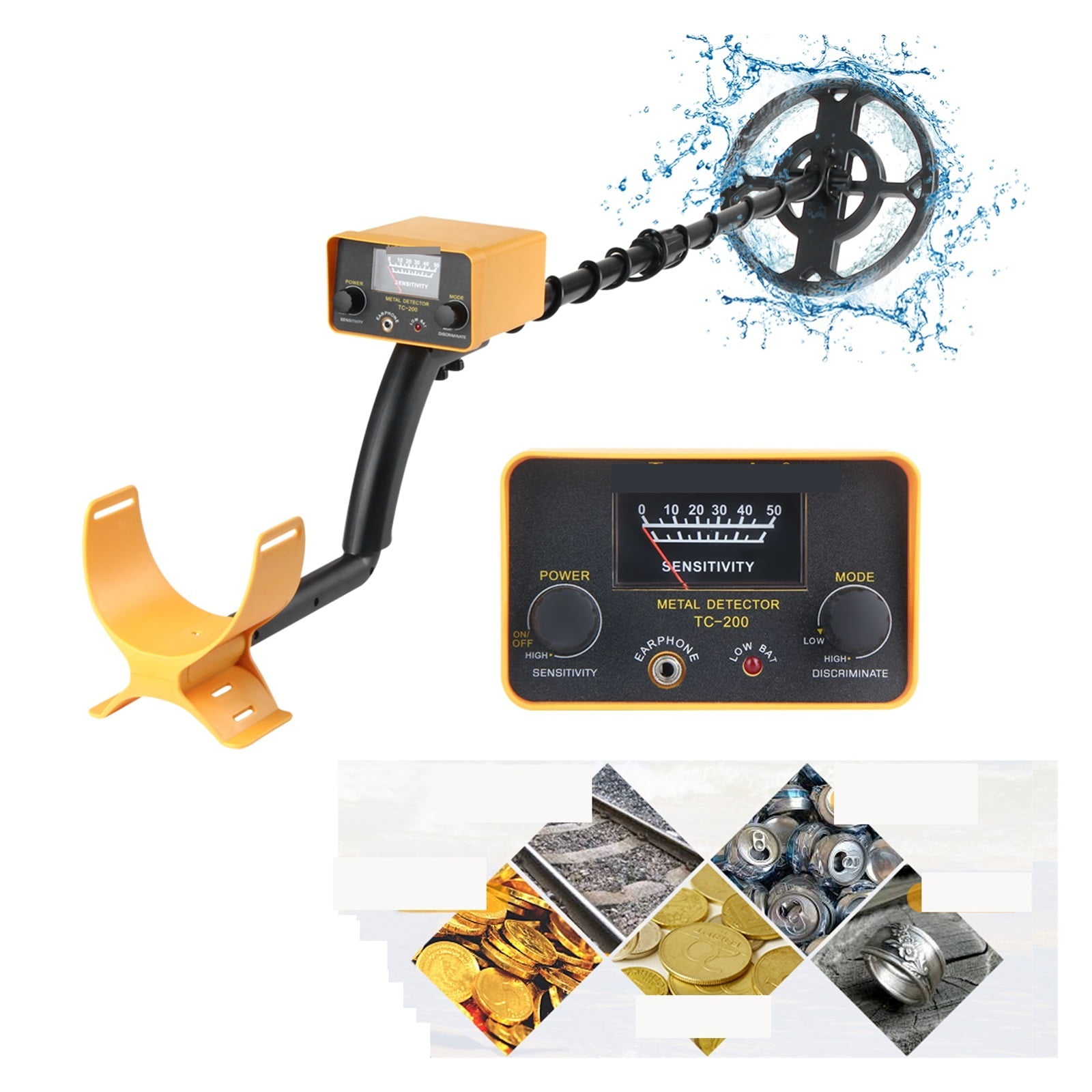TC-200Y Metal Detector Underground Wire Iron Metal Gold Detector ...