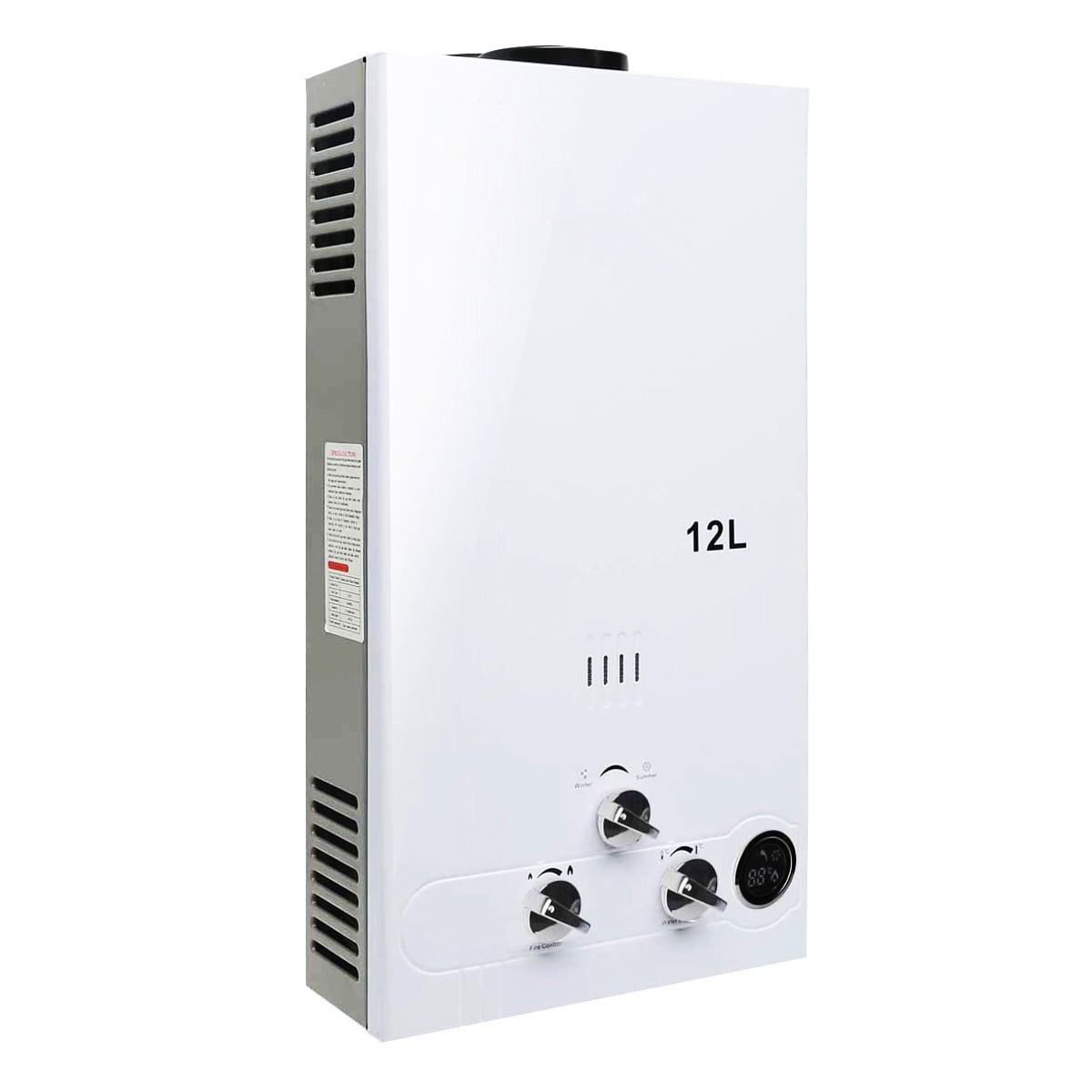 TC-HOME 12L LPG Gas Tankless Water Heater, 3.2 GPM Instant Hot Boiler ...