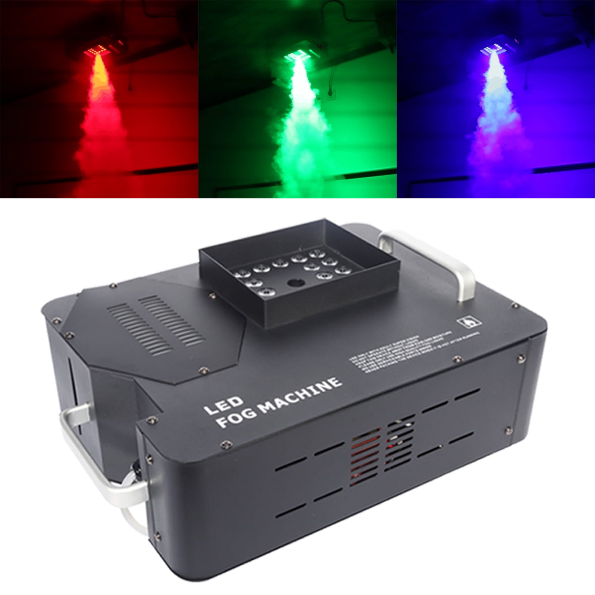 TC-HOME 1500W Fog Machine w/ 24 LED RGB 3IN1 Up / Down Spray Fogger ...