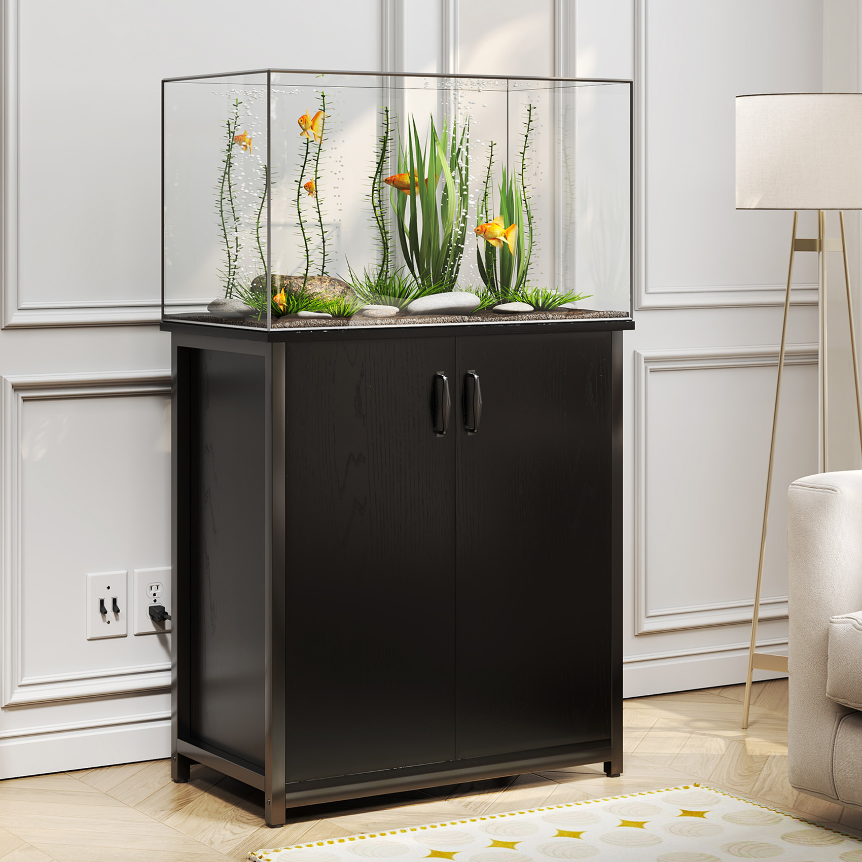 Titaneze 55 Gallon Tank Stand, Black - Walmart.com