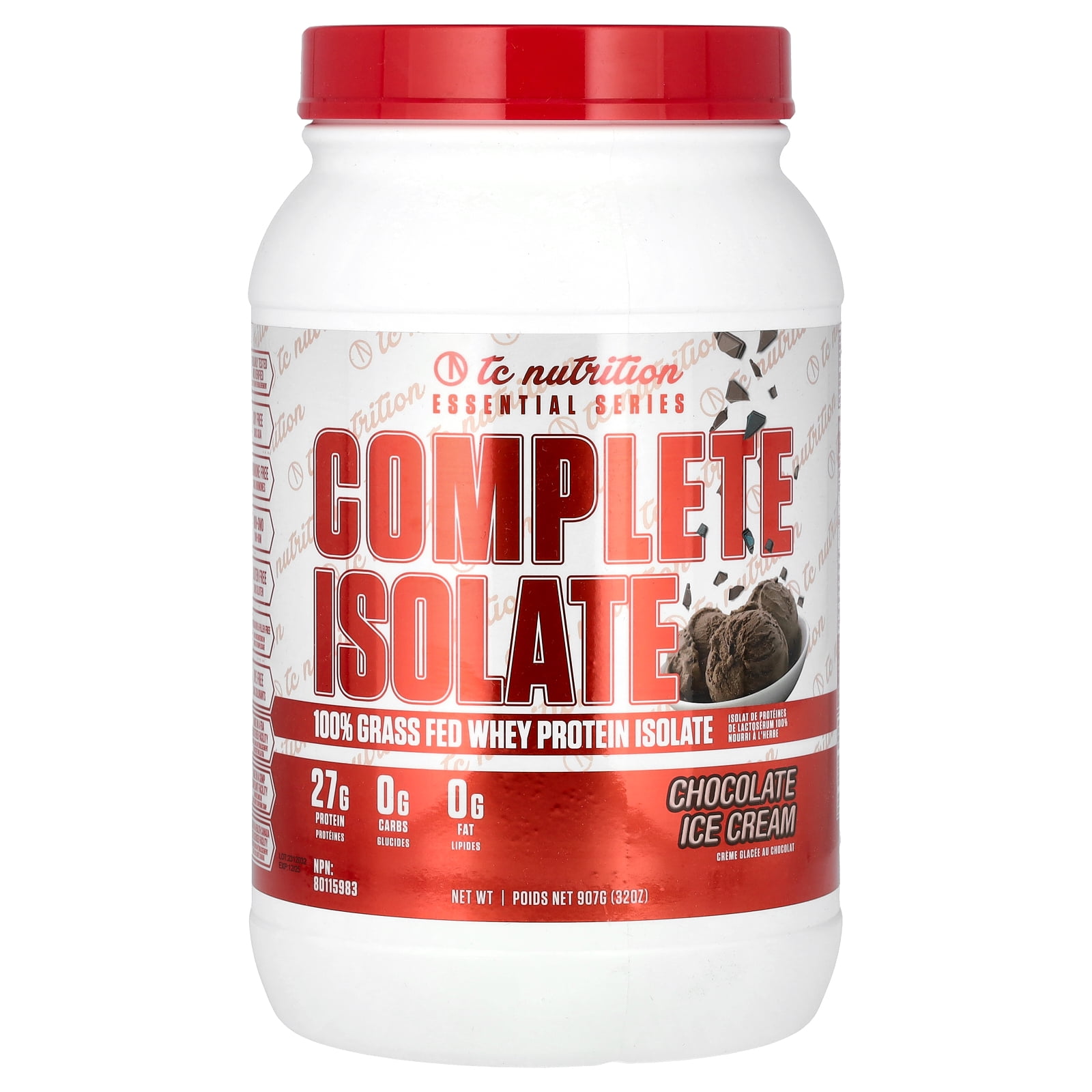 TC Nutrition Essential Series, Complete Isolate, Chocolate Ice Cream , 32 oz (907 g) - Walmart.com