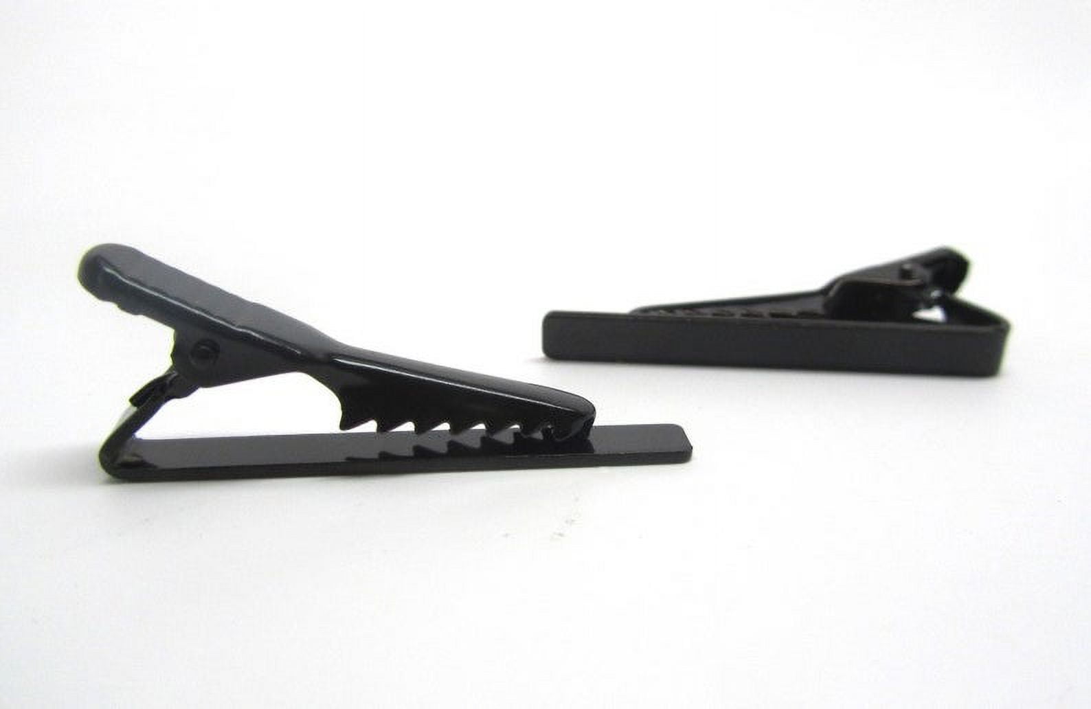 TC006 - 1pc Black Tie Bars/Clips - 40x5mm Glue Pad - Walmart.com