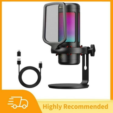 TONOR USB Gaming Condenser Mic, RGB Lights, Zero Latency, Noise ...