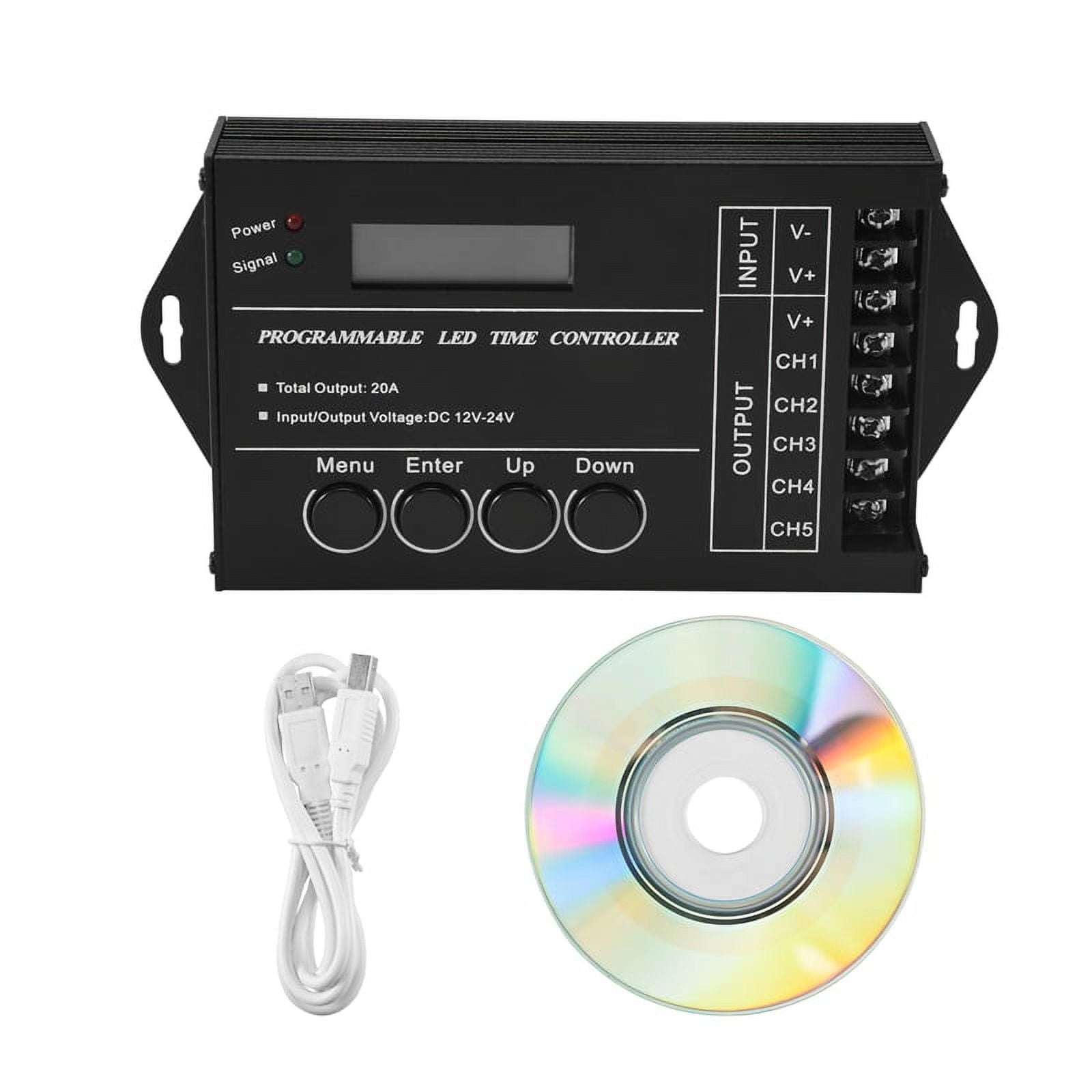 TC420 Time programmable RGB LED Controller DC12V24V 5 Channel LED ...
