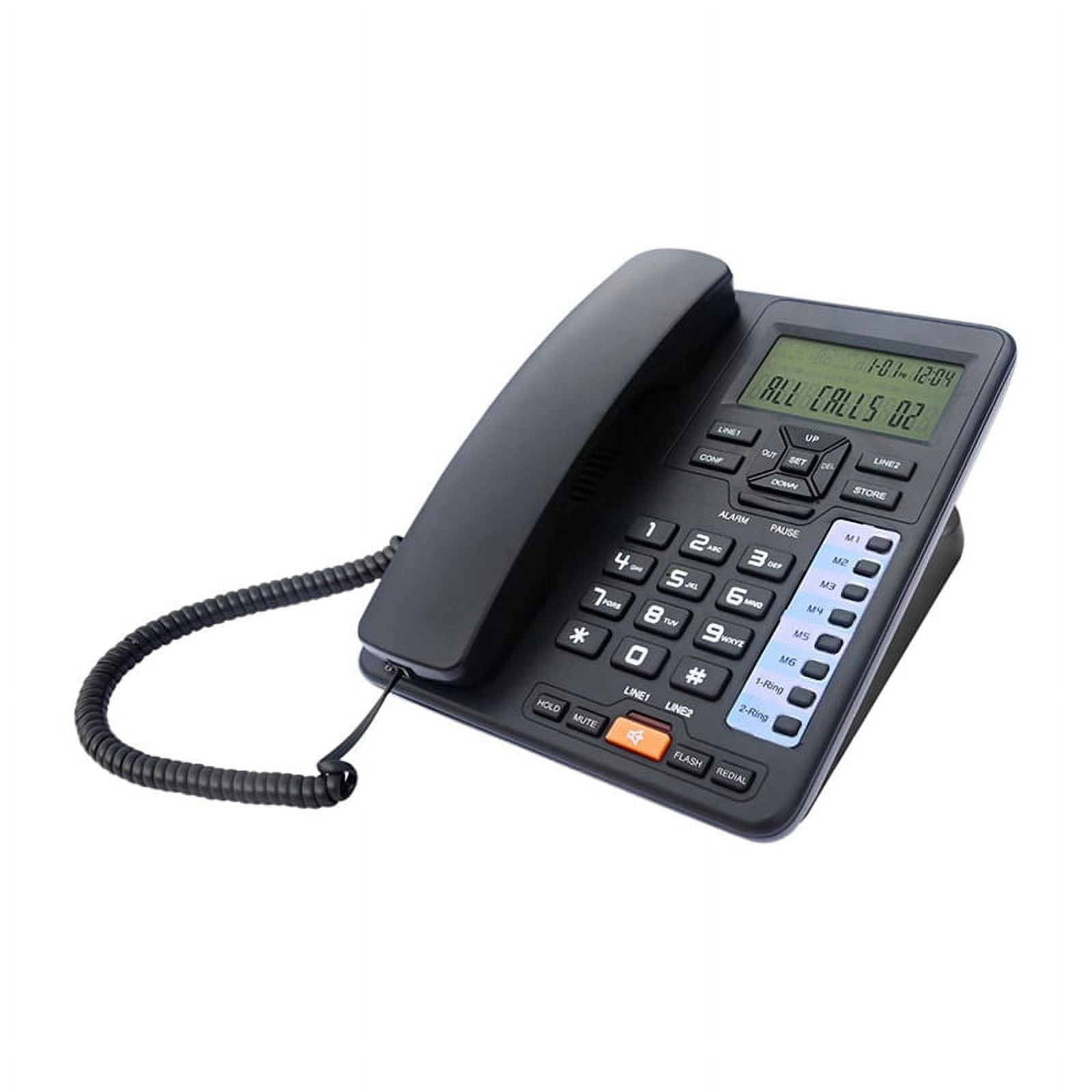 TC6400 2-Line Telephone Desktop Corded Landline with Backlit LCD ...