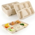 TCAIRG 50 Pack 6-Compartment IFF17 Disposable Plates, 11" Compostable ...