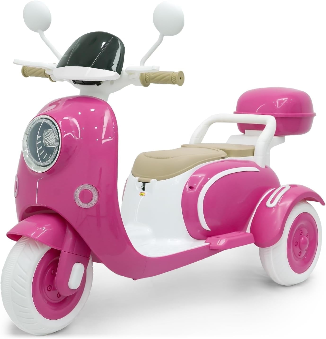TCARAIWEN Girls Electric Motorcycle, 2 Seats Kids Motorcycle,12V Ride ...