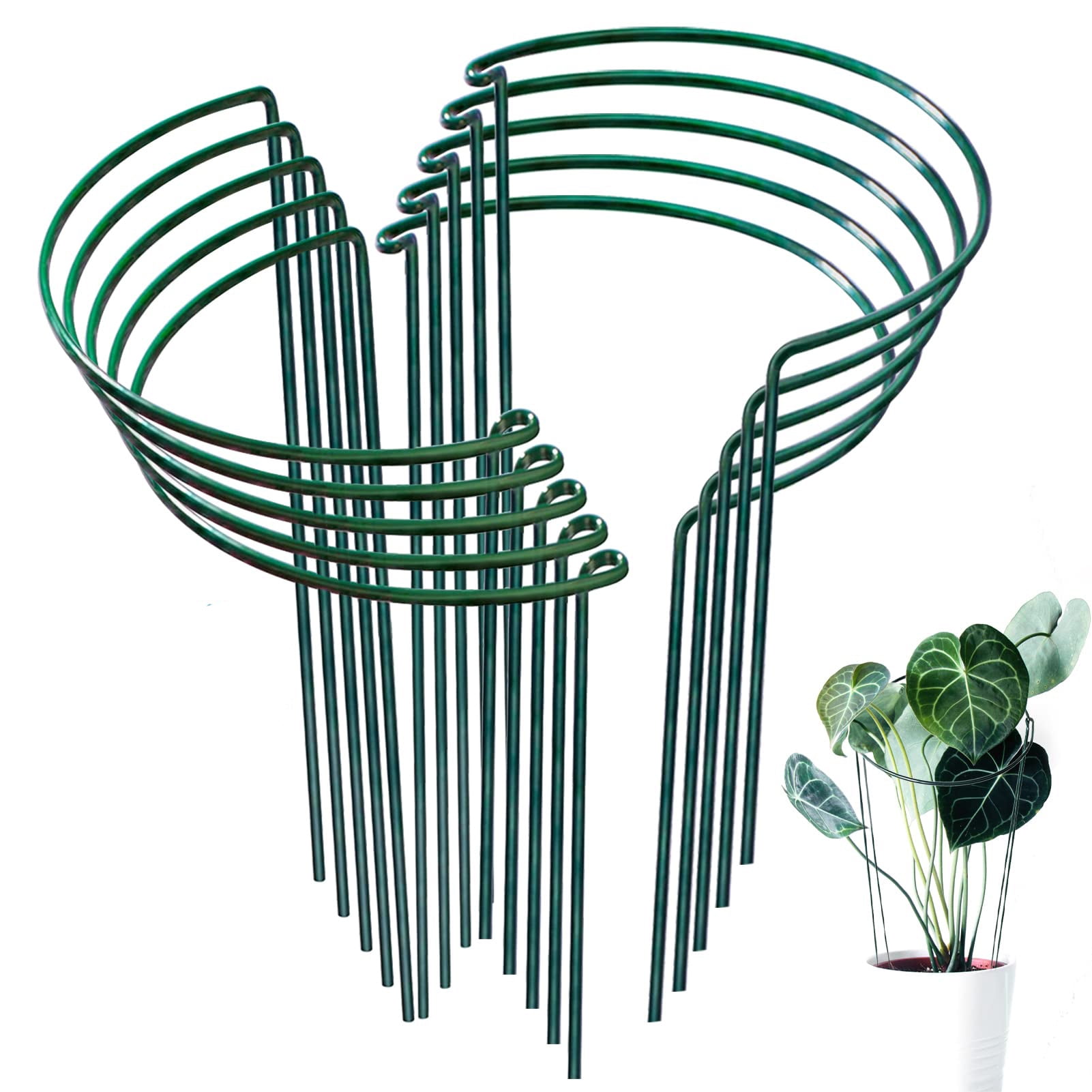 TCBWFY 10 Pack Garden Plant Support Stakes,10"Widex16"High Heavy Duty ...