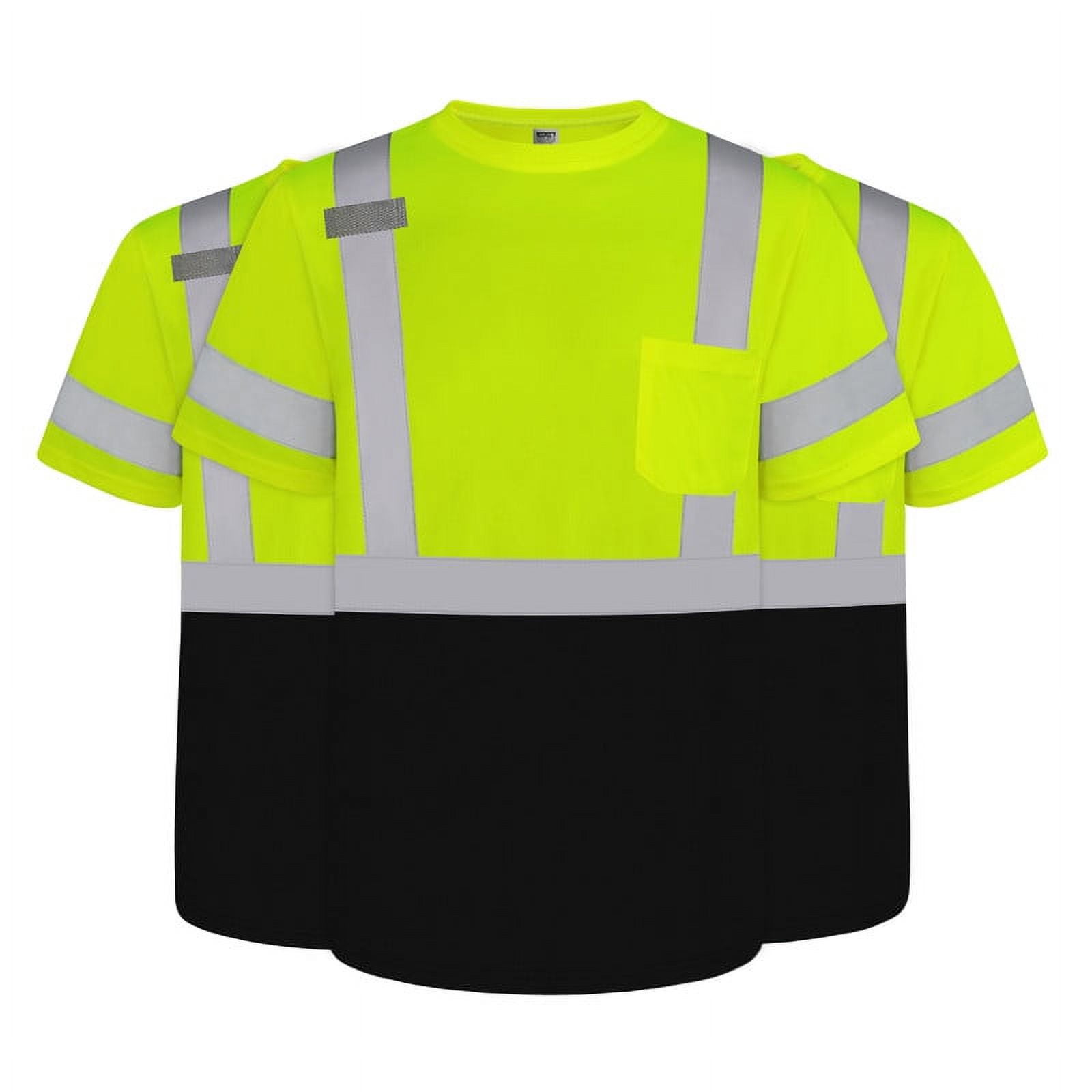 TCCFCCT Hi Vis Shirts for Men Class 3 High Visibility Shirt with Pocket ...