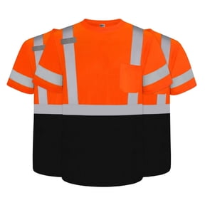 Premium Class 3 High Visibility Hi Vis Safety Shirt - Half Sleeve - 65 ...